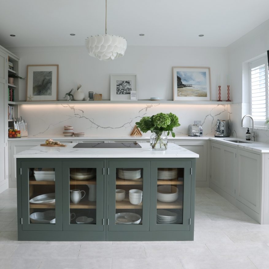 Fulham - Handleless Painted Shaker Kitchen - Higham Furniture